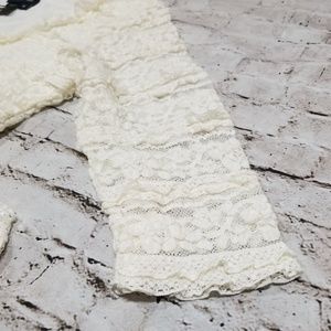 Max Edition | Dresses | Max Edition Lace Ruffle Dress Womens Size ...